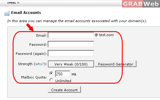 How to add new email address in cPanel - GRABWEB [India]