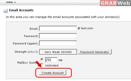How to add new email address in cPanel - GRABWEB [India]